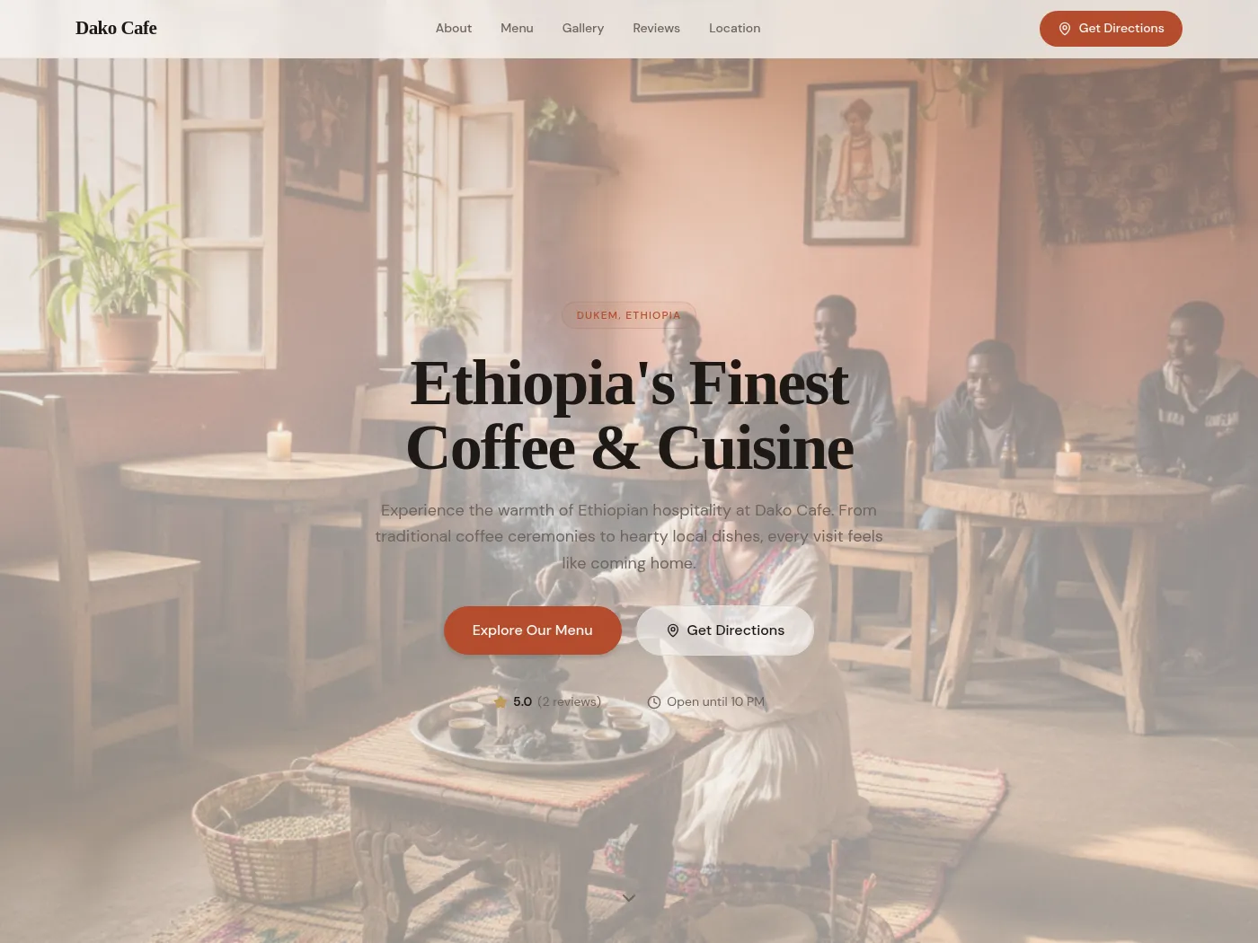 Dako Cafe Website