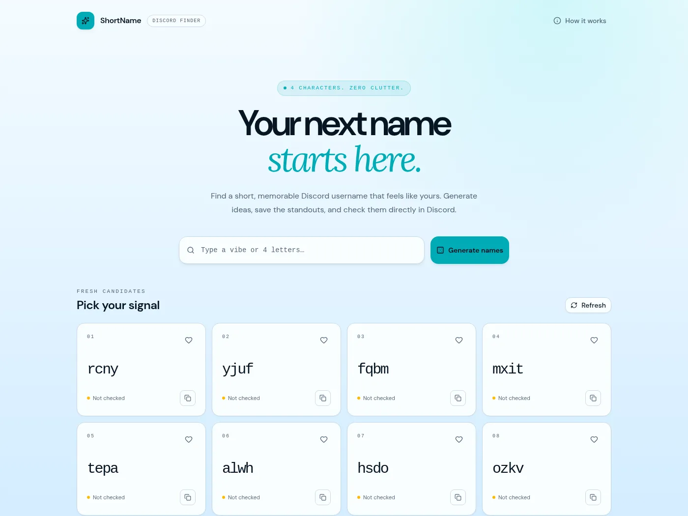ShortName Discord Finder