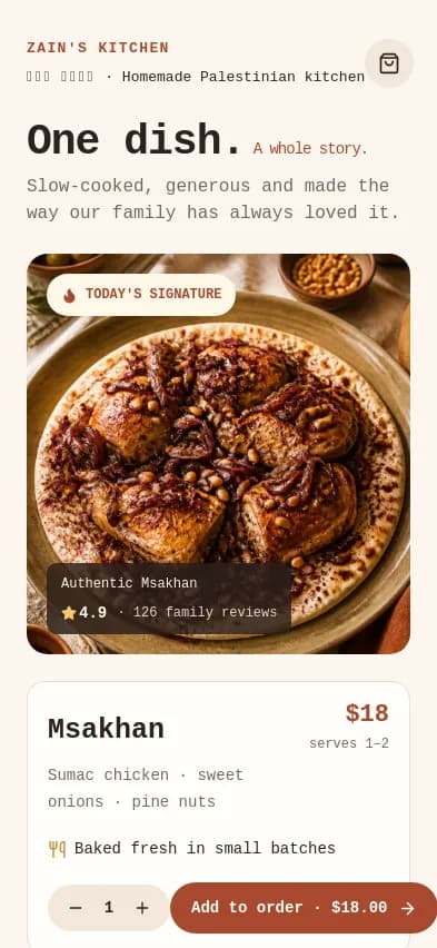 Zain's Kitchen Food App