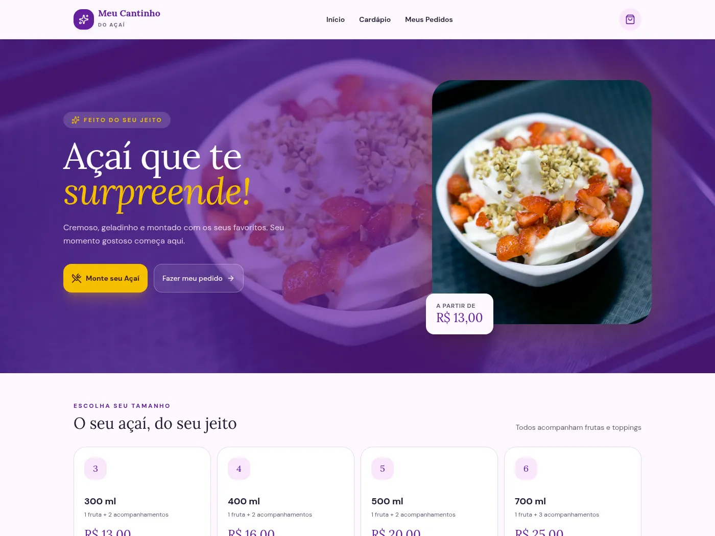 Meu Cantinho do Açaí App