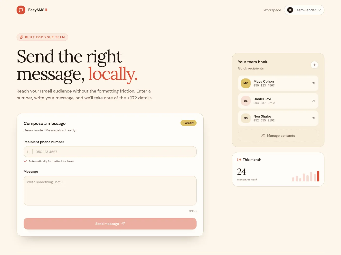 EasySMS IL Sender