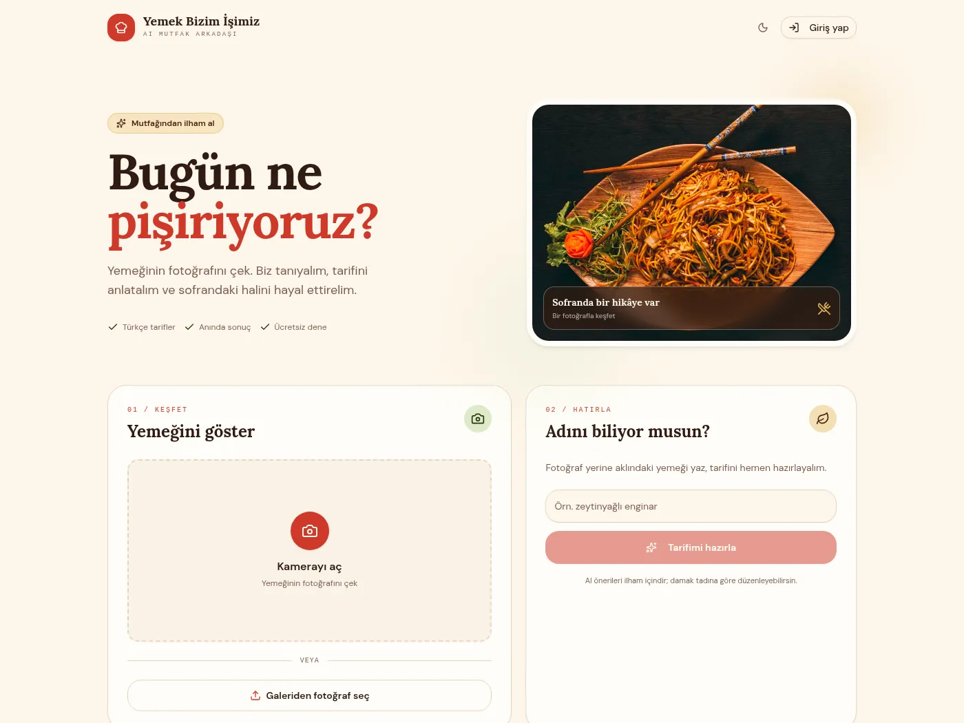 YemekBizim AI Kitchen