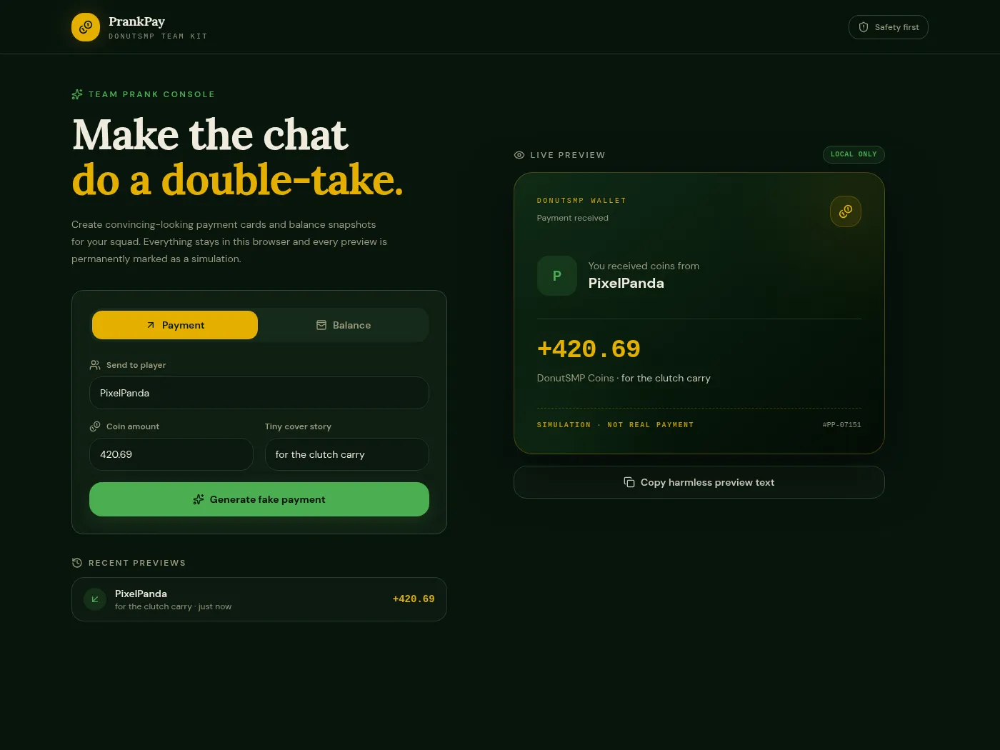 DonutSMP Prank Pay Mod