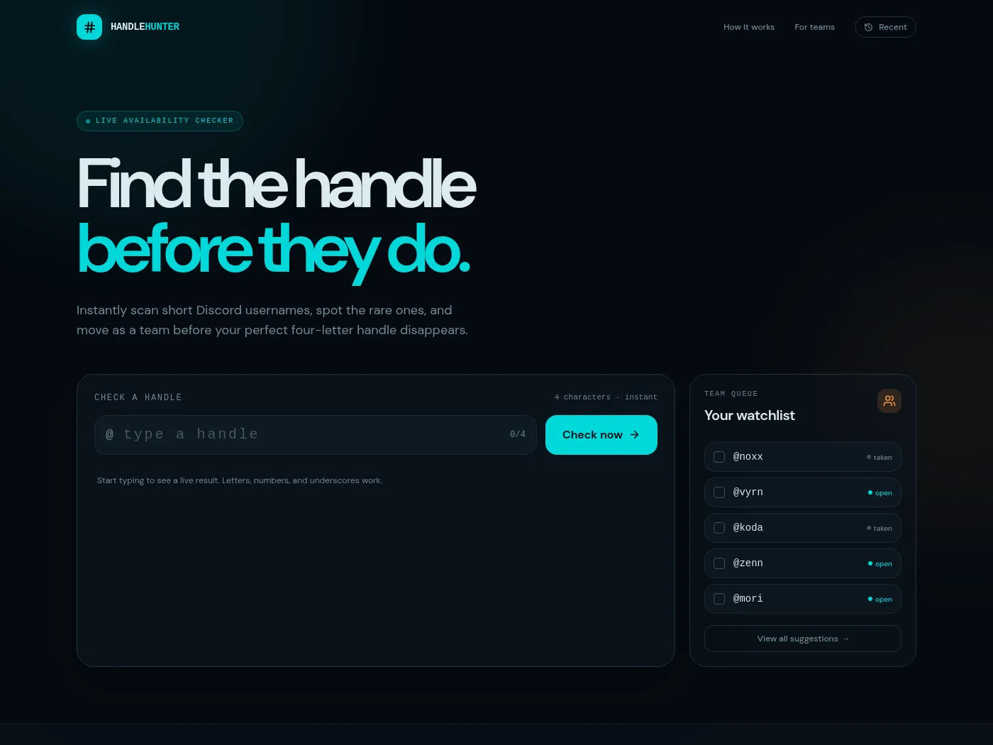 Discord Handle Hunter