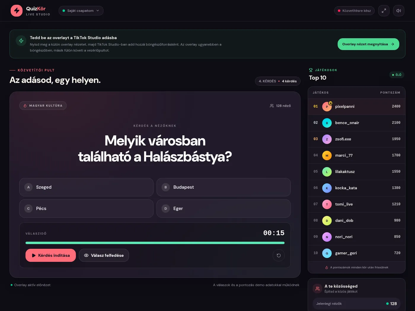 TikTok Quiz Overlay