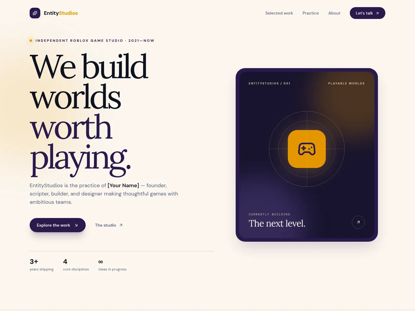 EntityStudios Game Portfolio