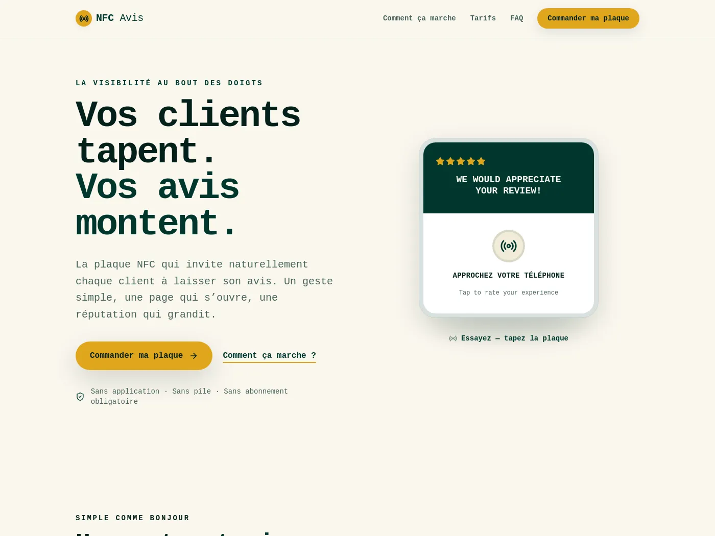 NFC Avis Landing