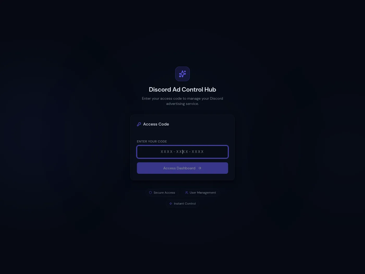 Discord Ad Control Hub