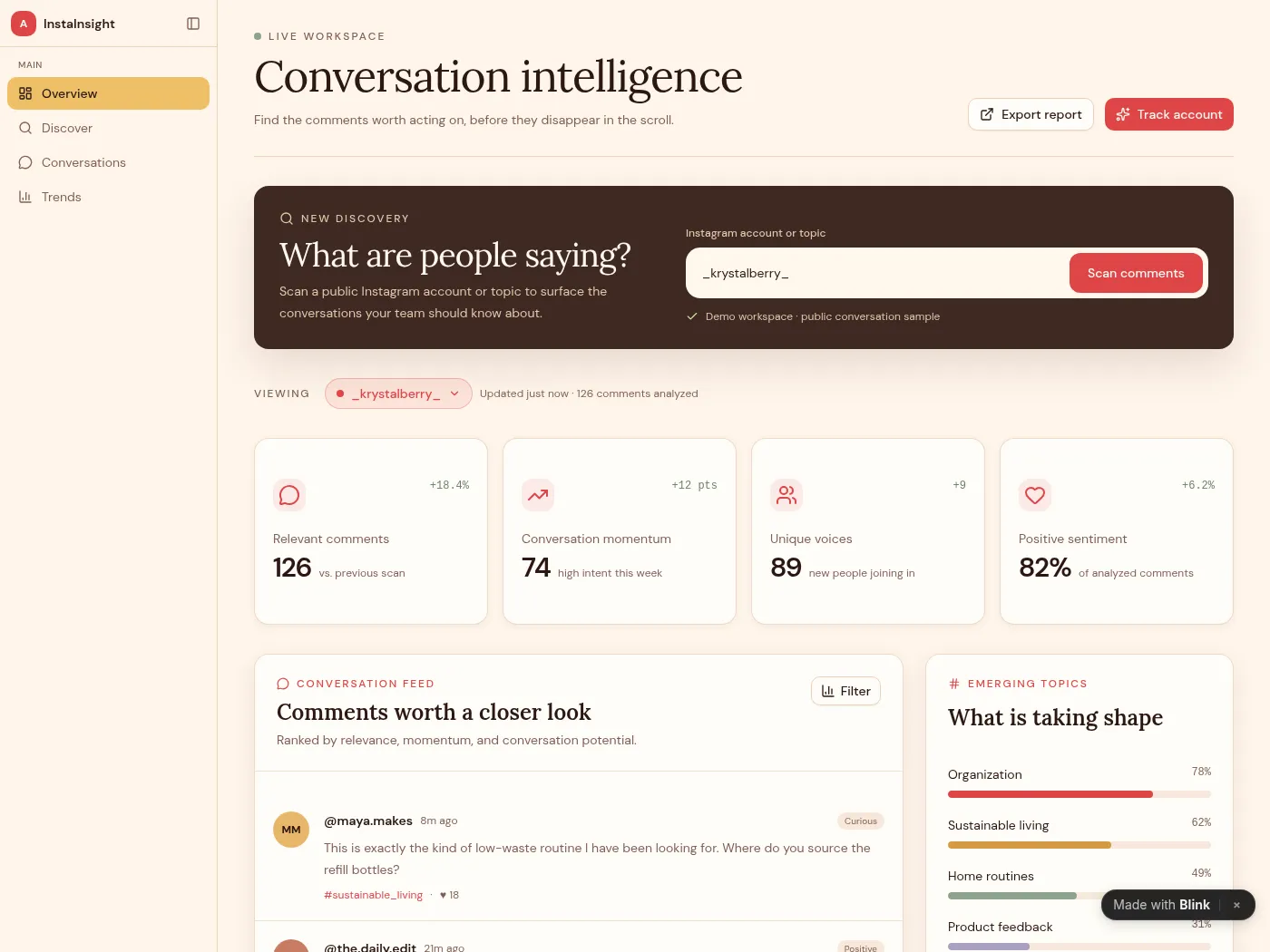 InstaInsight Tracker