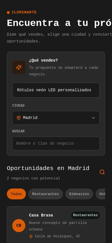 Iluminarte Client Finder