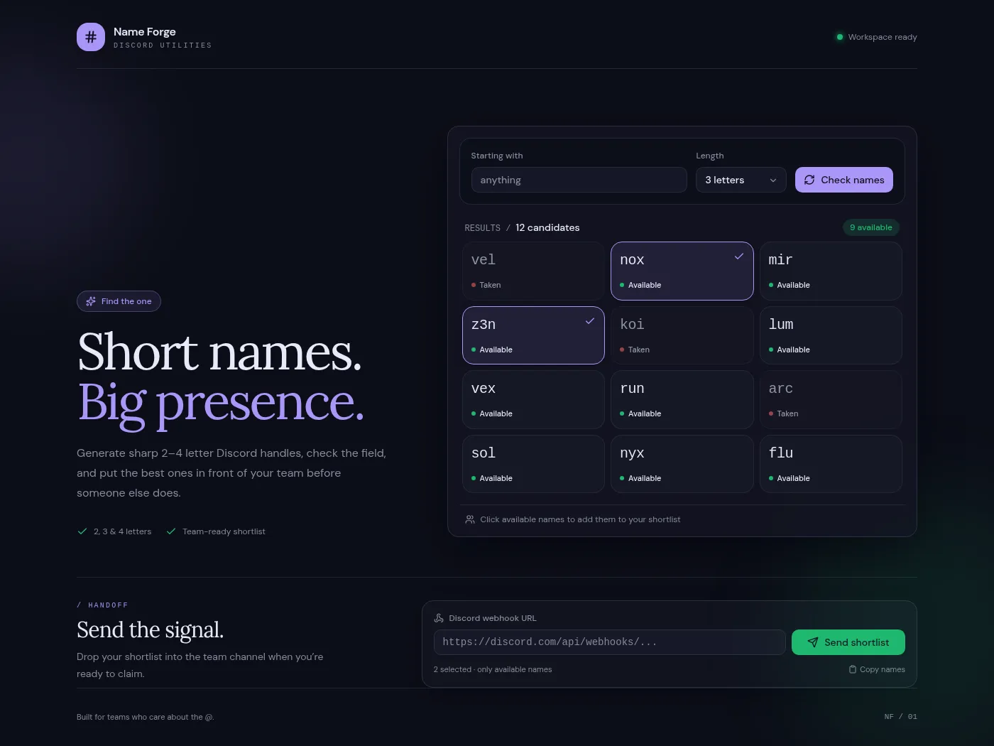 Discord Name Finder