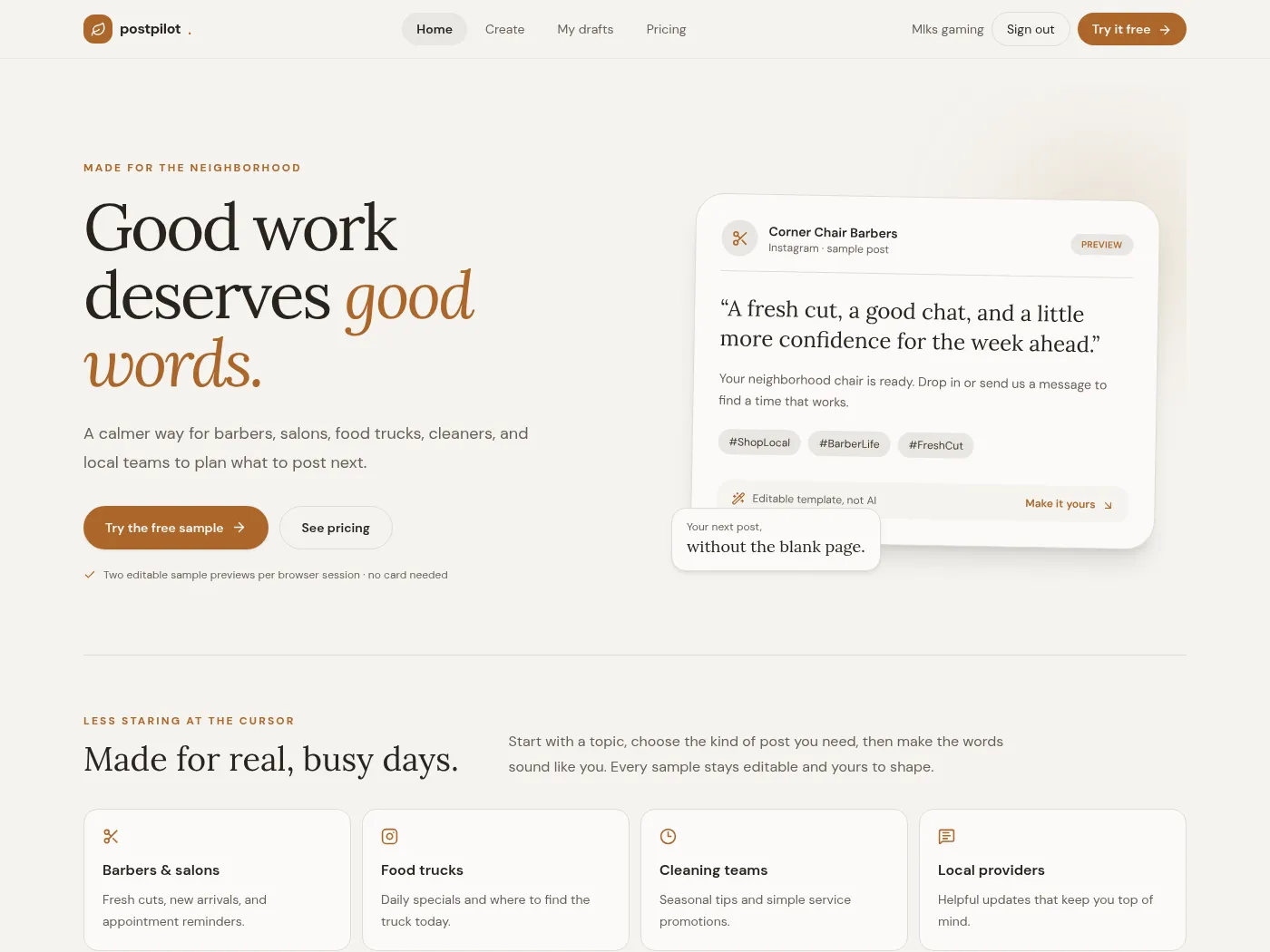 PostPilot AI SaaS MVP