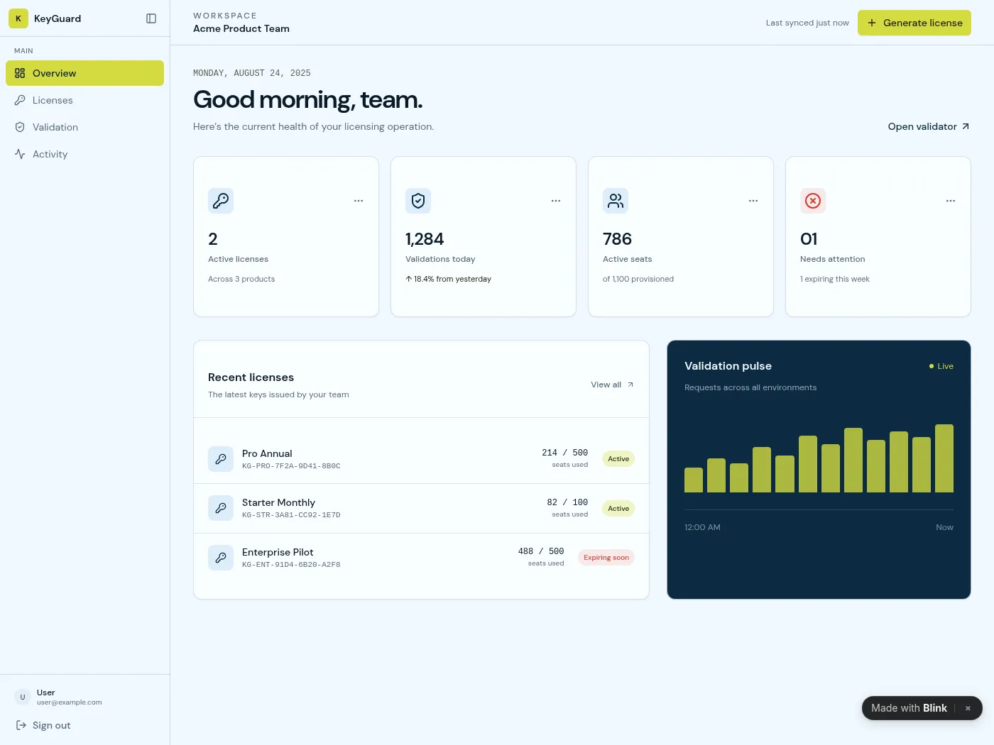 KeyGuard License Manager