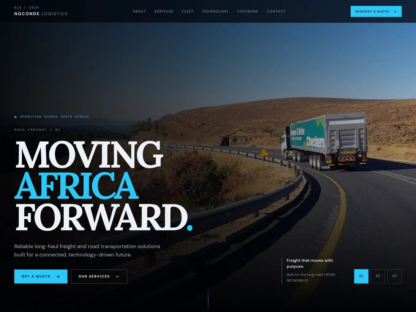 Ngconde 3D Logistics Website