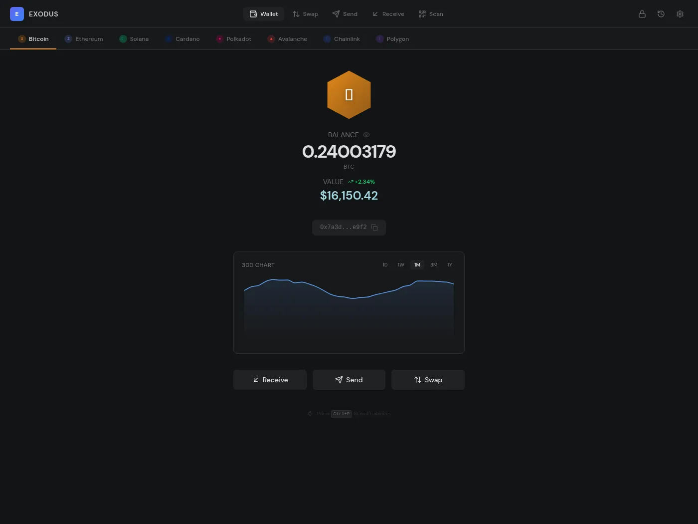Exodus Wallet Simulator