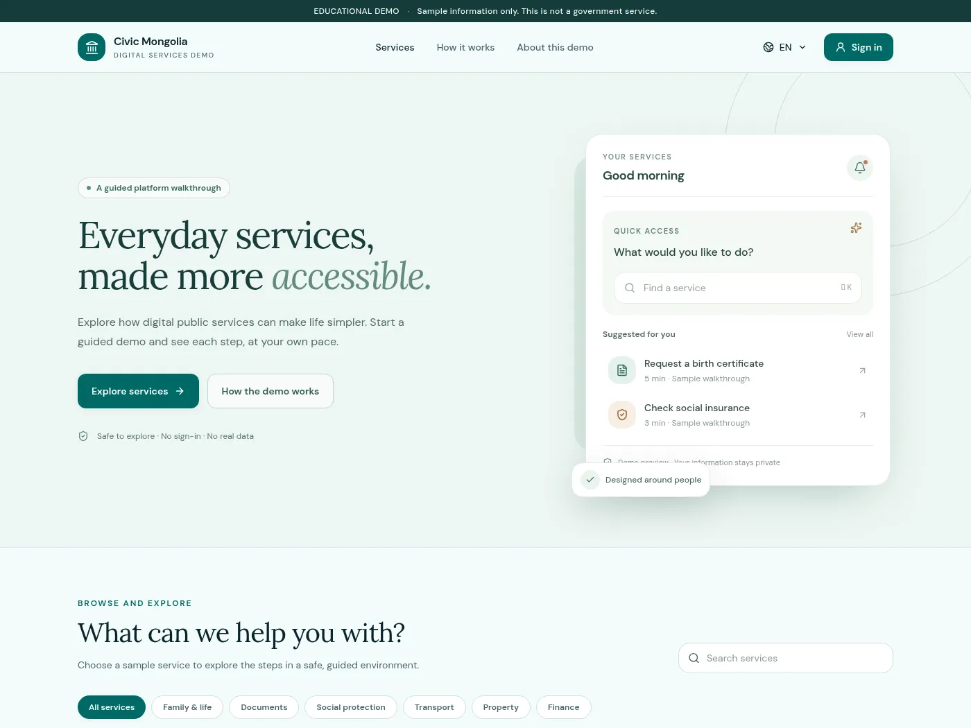 E-Gov Platform Simulator