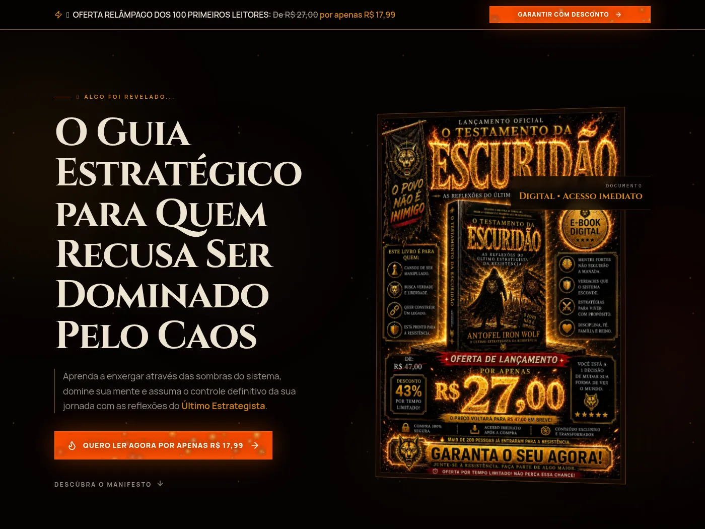 Testamento Landing Page