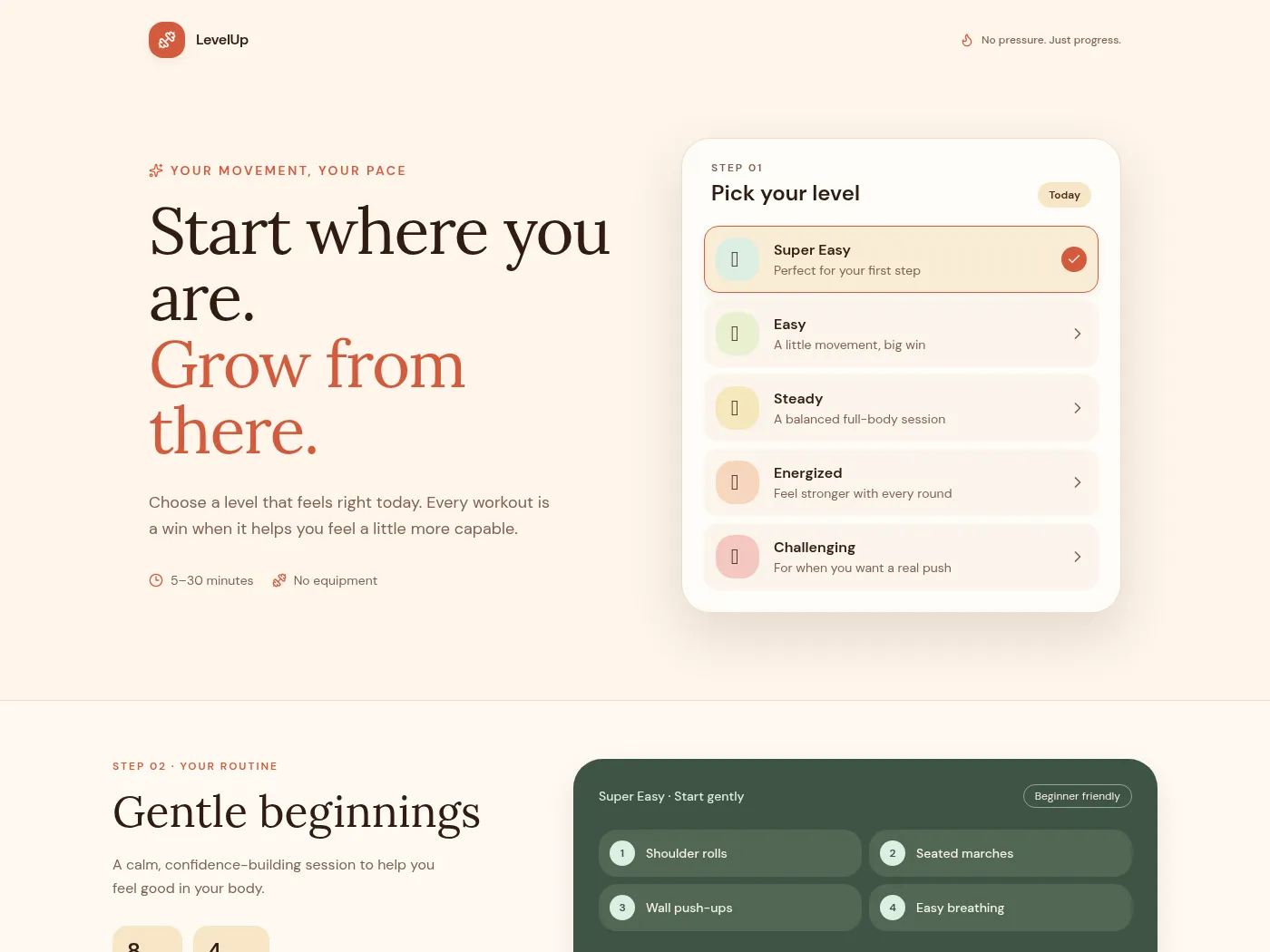 LevelUp Exercise App