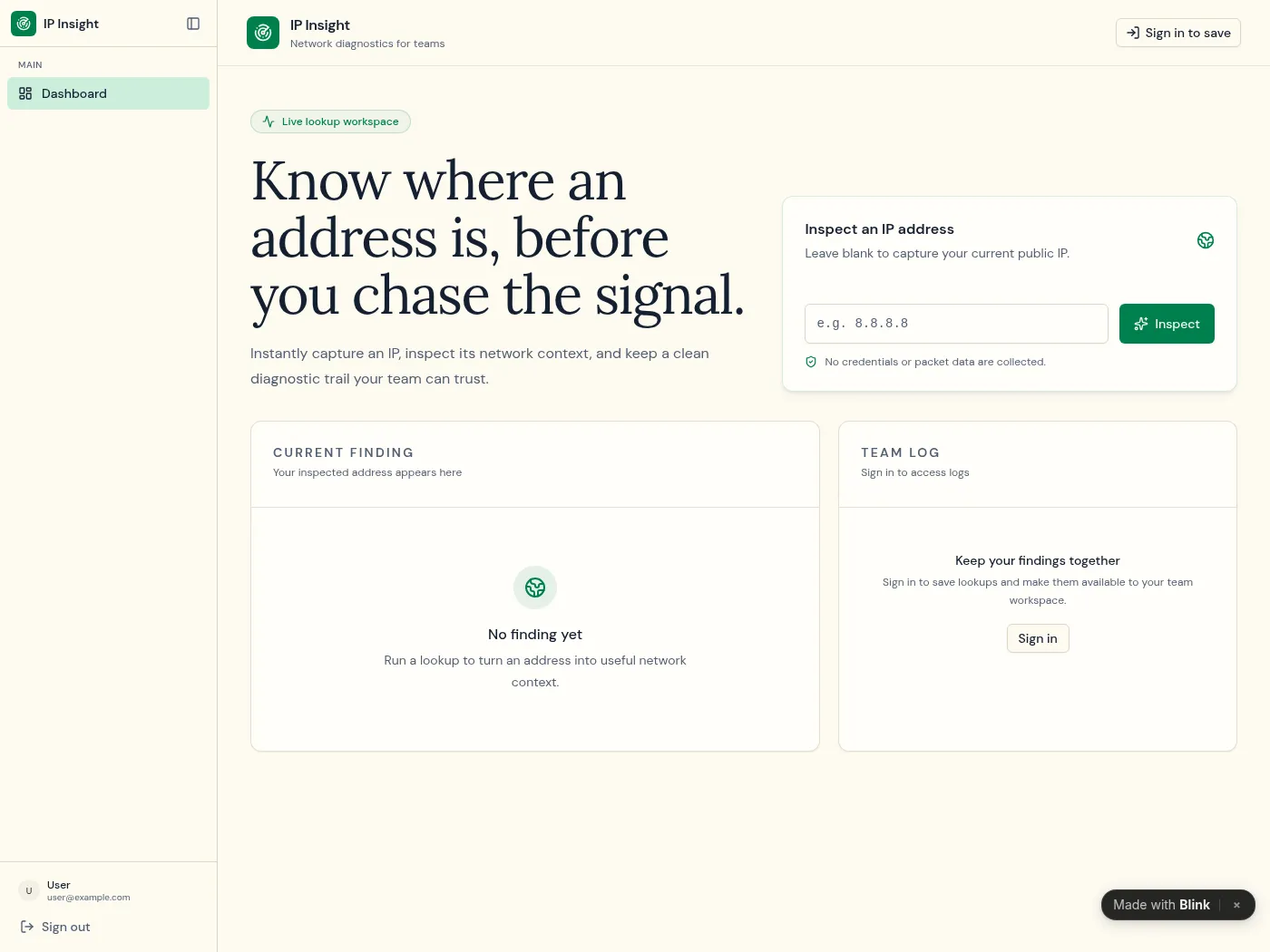 IP Insight Dashboard