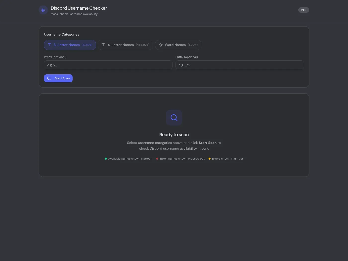 Discord Username Checker