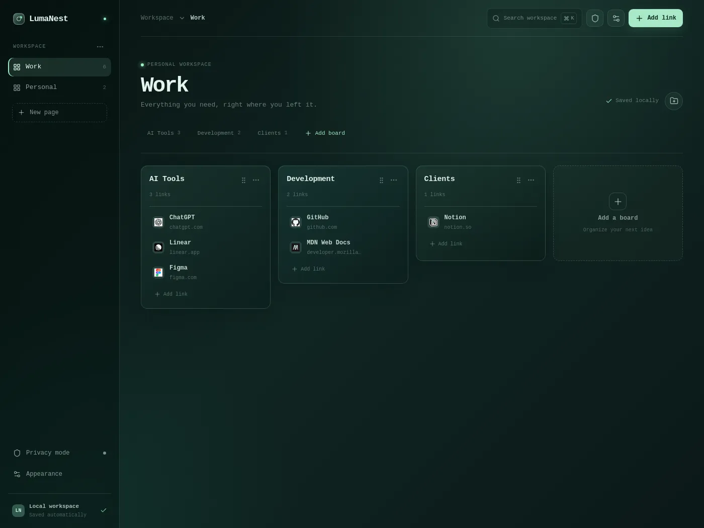 GlassyTab Workspace