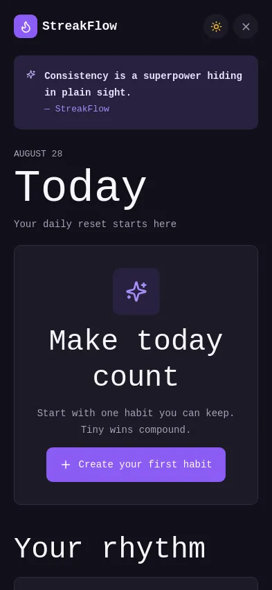 StreakFlow Habit Tracker