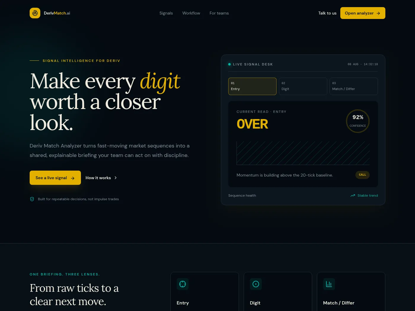 Deriv Match Analyzer