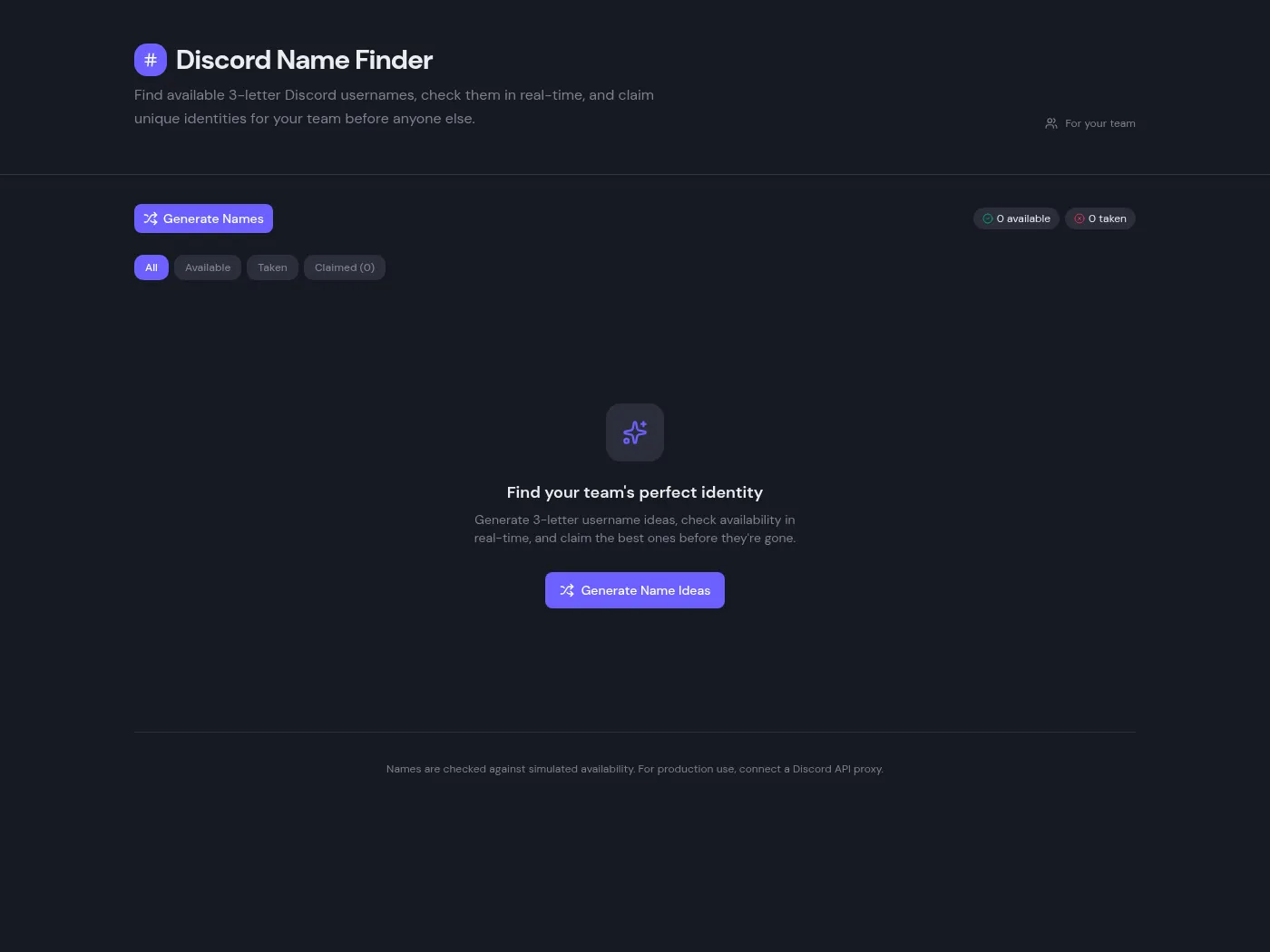 Discord Name Finder