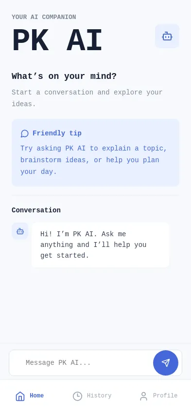 PK AI Chat App