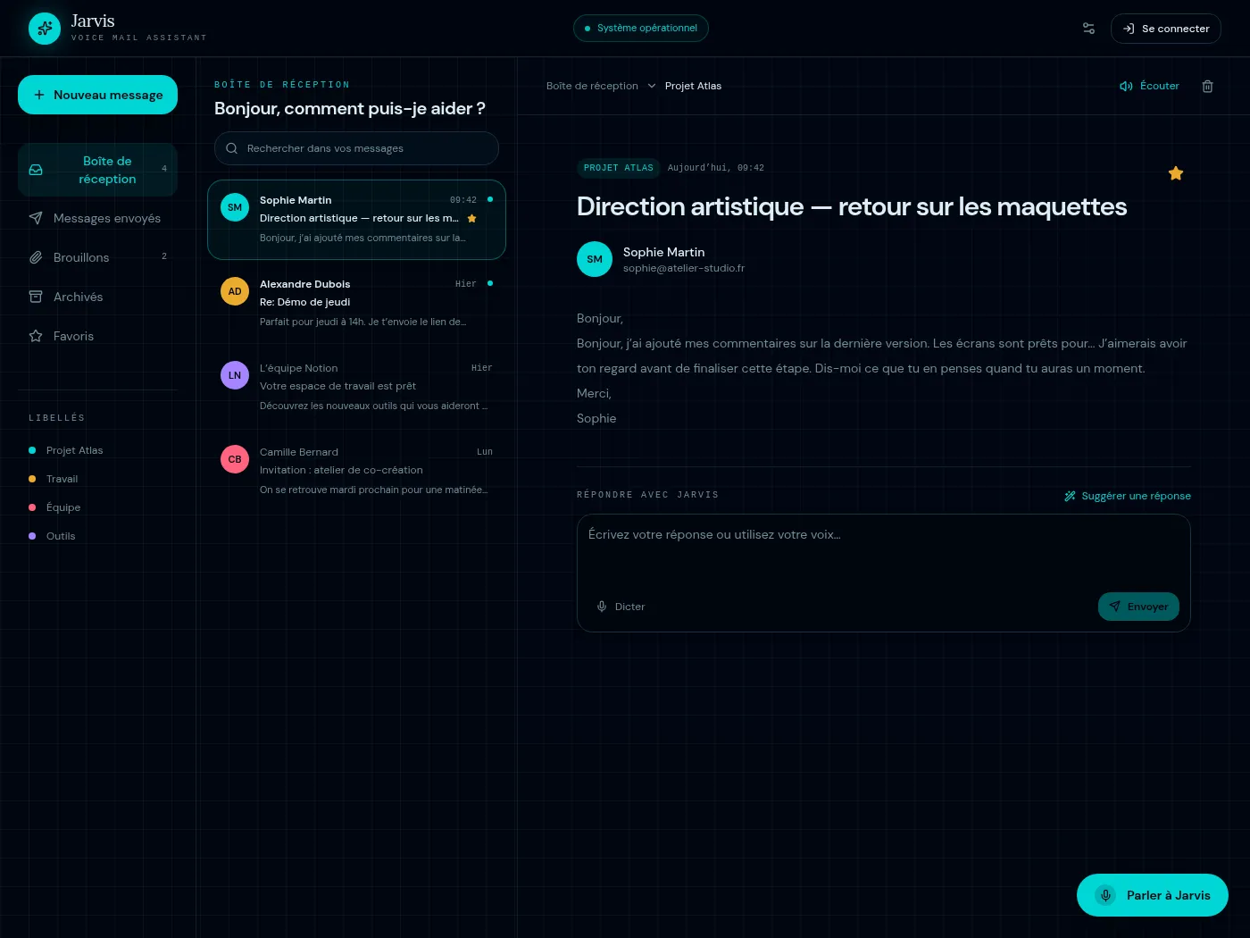 Jarvis Voice Mail Assistant