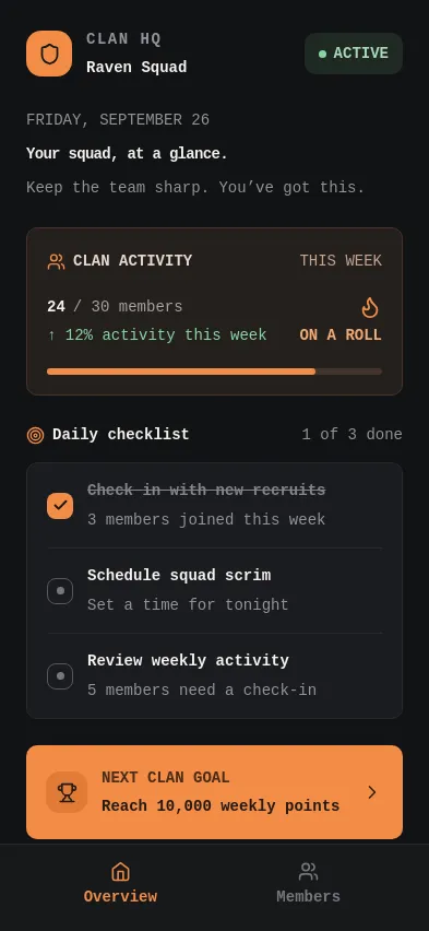 ClanBot Mobile Manager