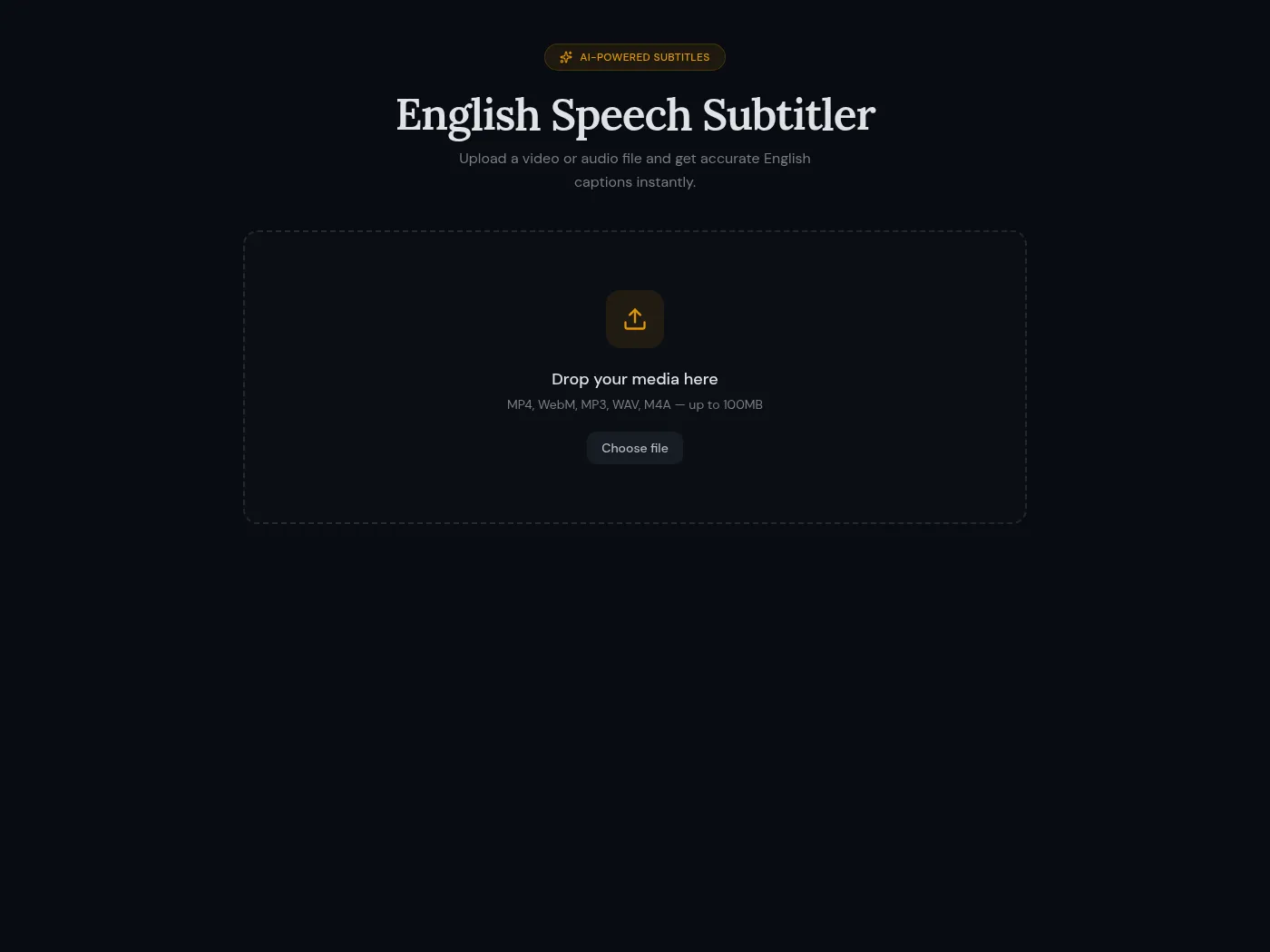 English Speech Subtitler