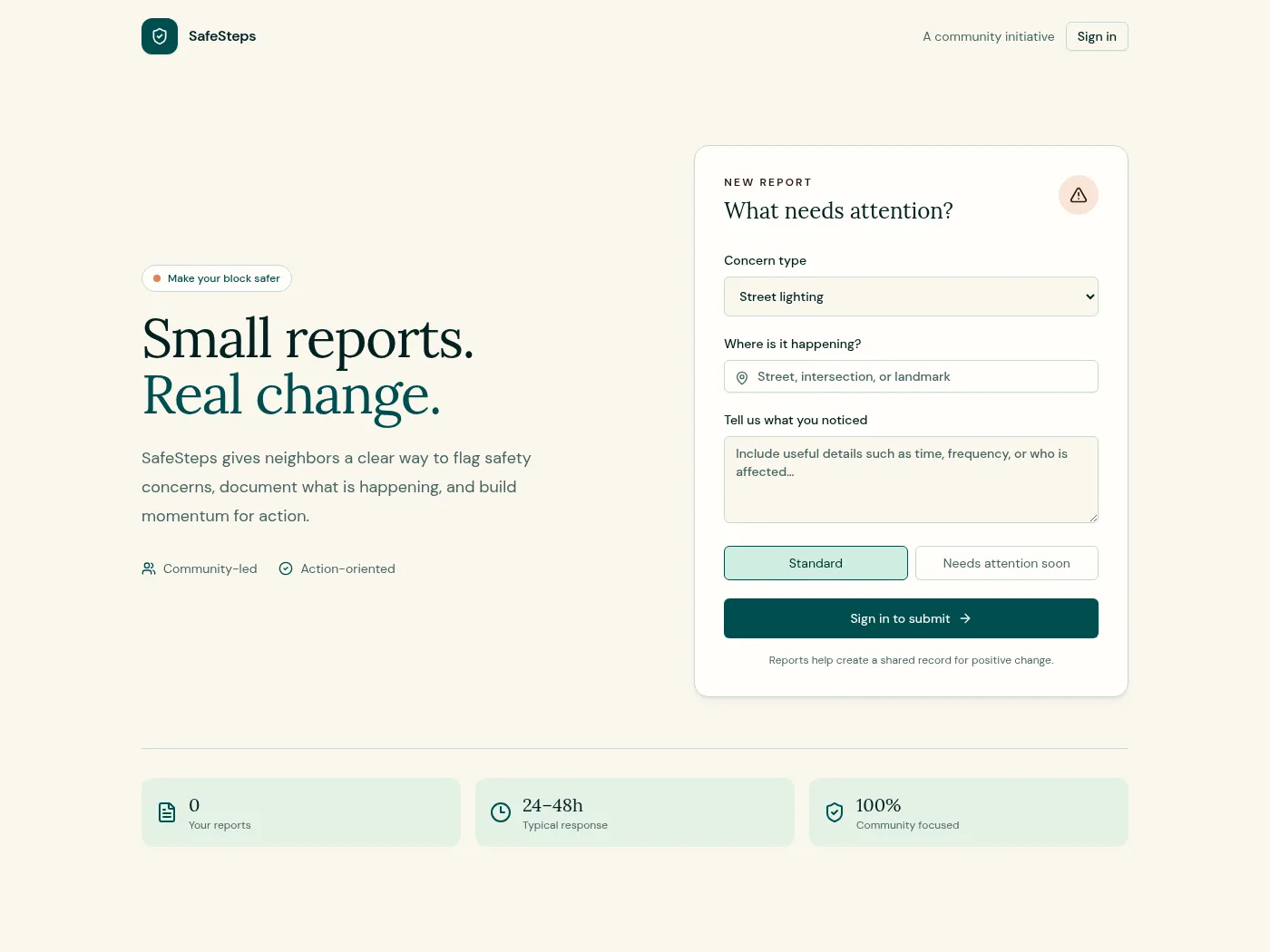 SafeSteps Initiative