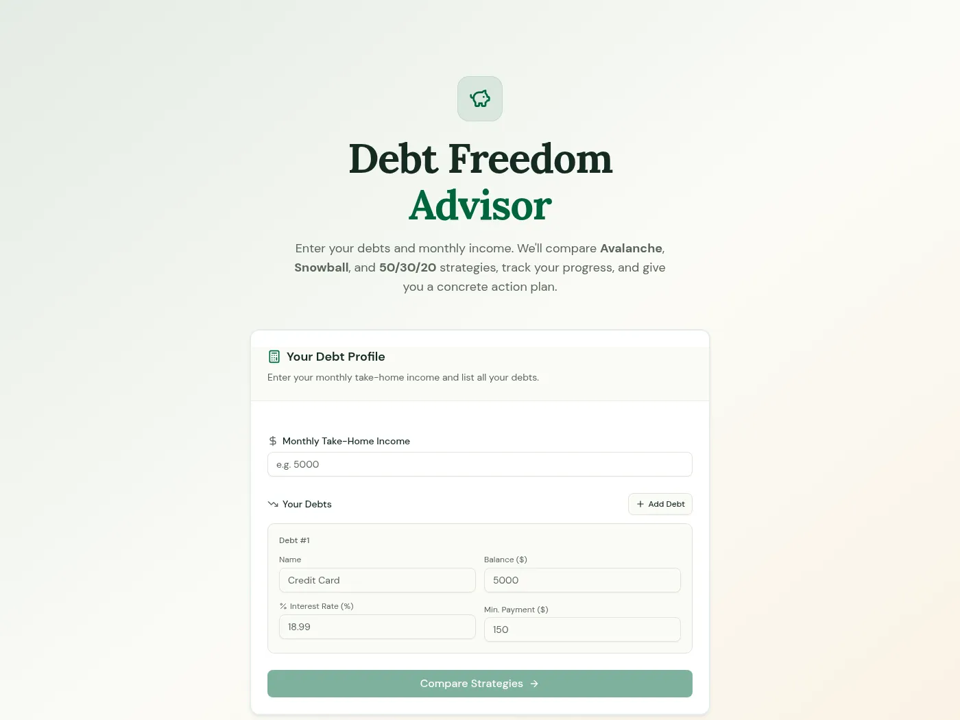 Debt Freedom Advisor