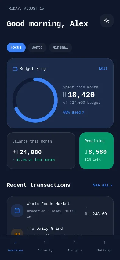 Budget Ring Mobile Mockup
