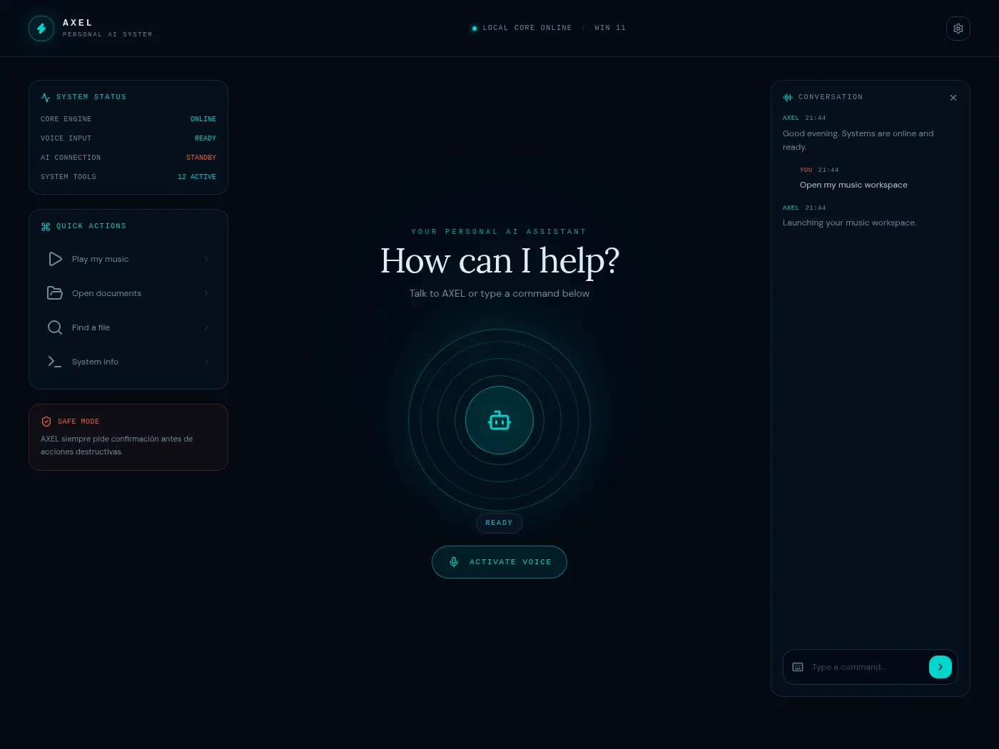 AXEL AI Desktop Assistant