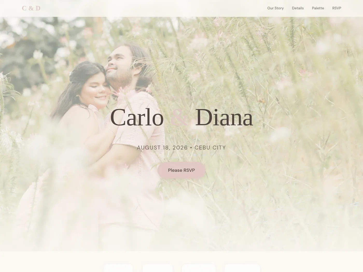 Pastel Wedding RSVP Site