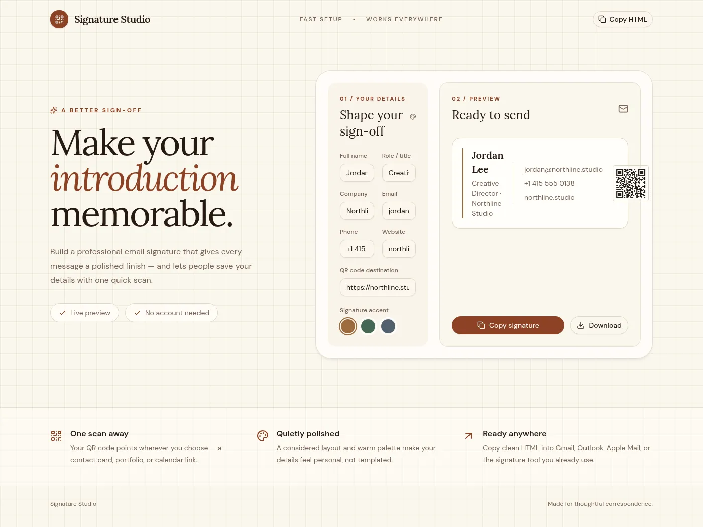 QR Signature Maker