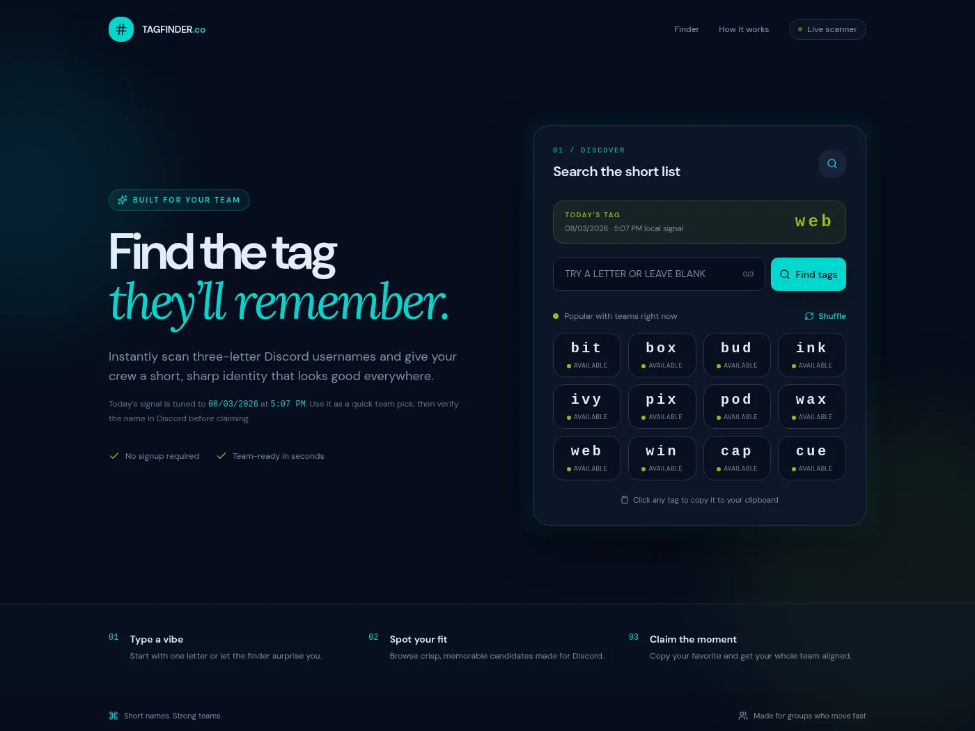 Discord Tag Finder