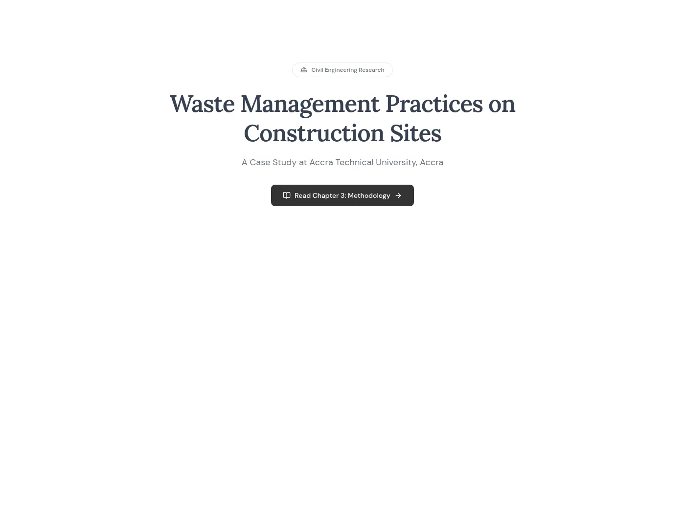 Site Waste Methodology