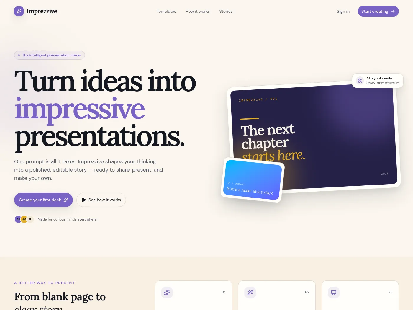 Imprezzive AI Presentation Maker
