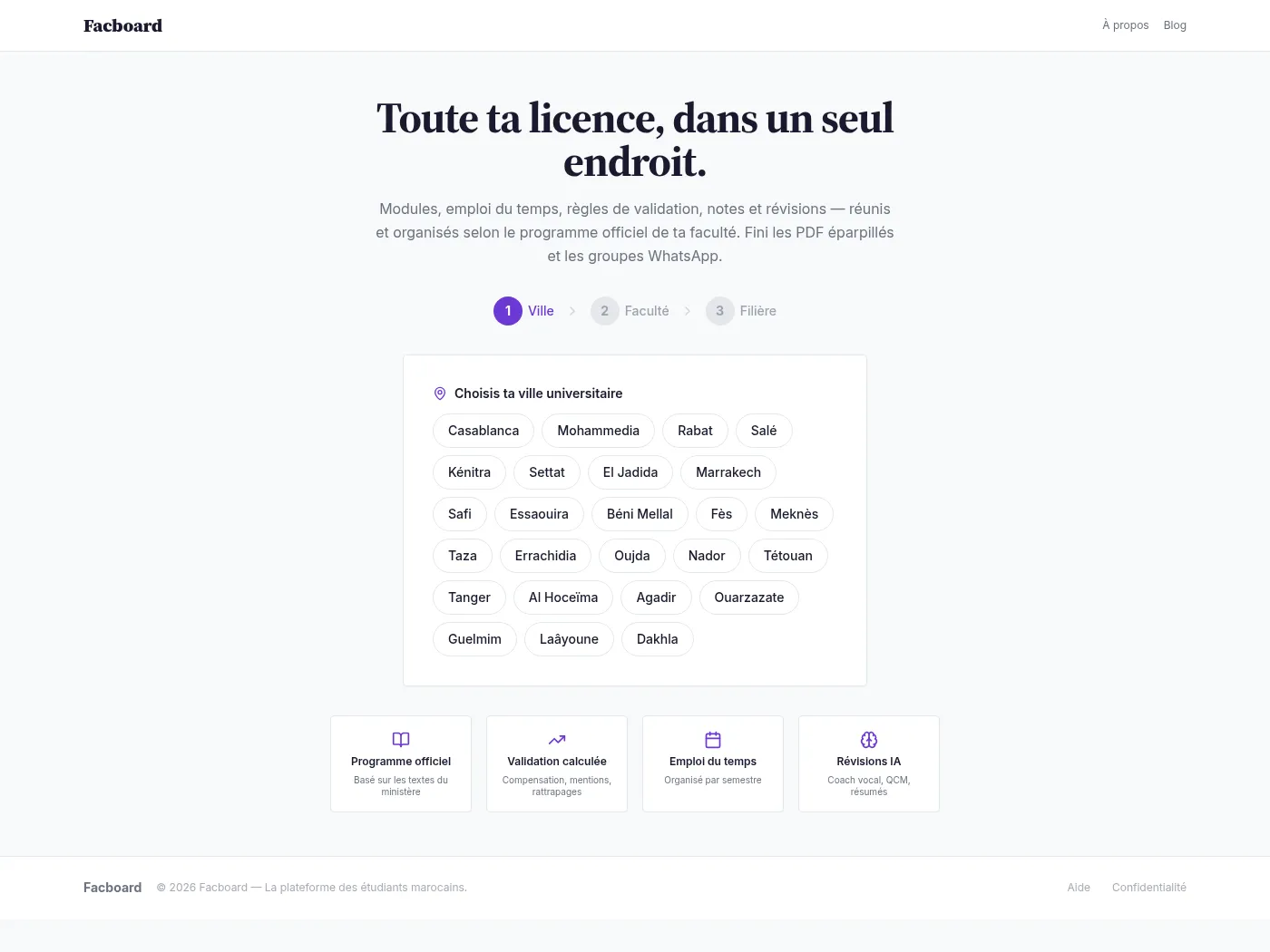 Facboard Étudiant Marocain