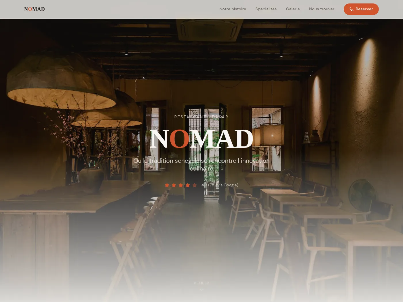 NOMAD Restaurant Web