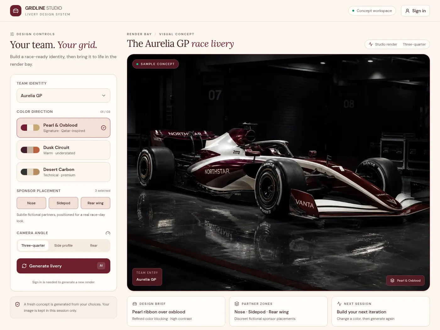 F1 Livery Designer AI