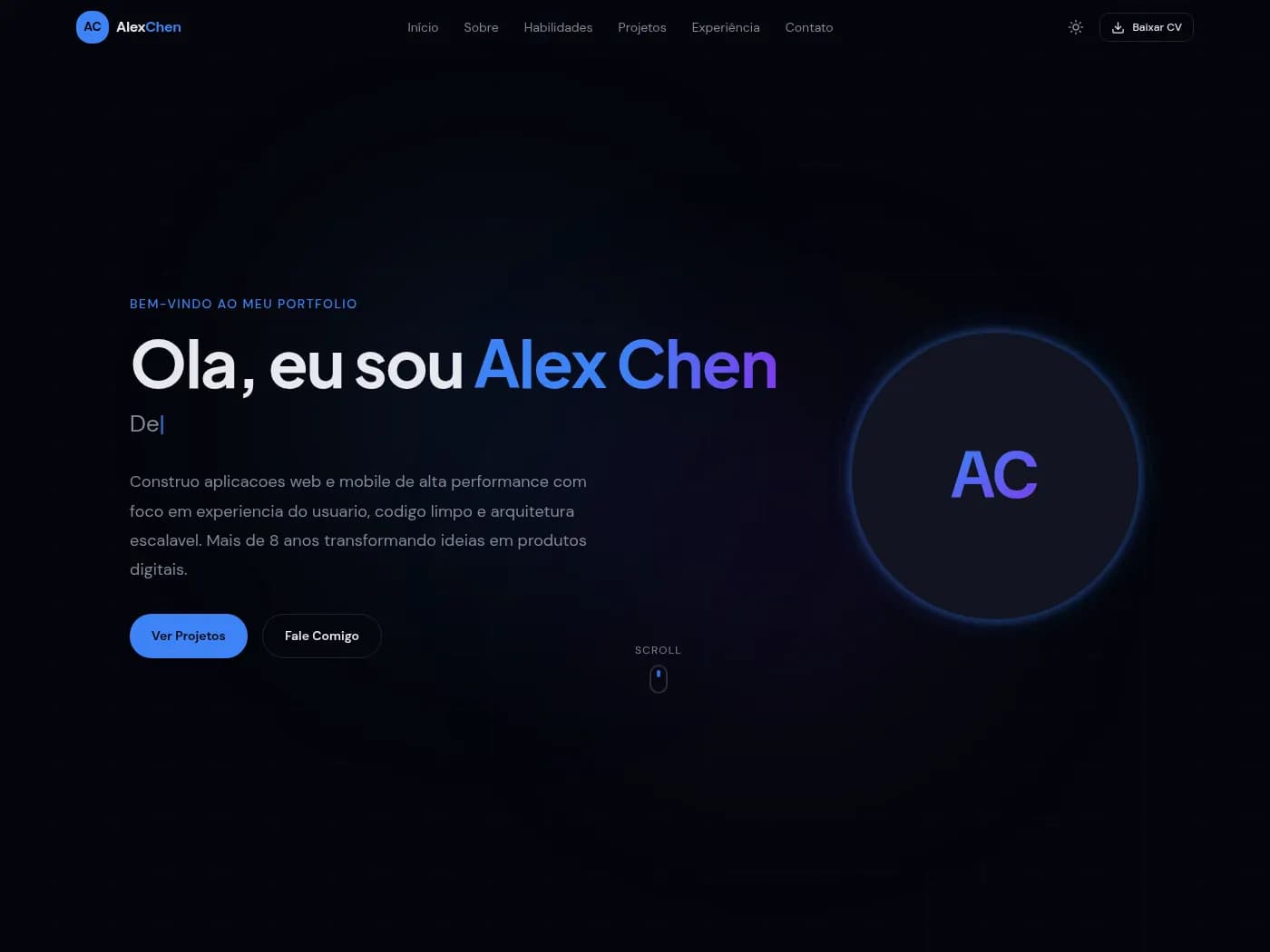Neon Dev Portfolio