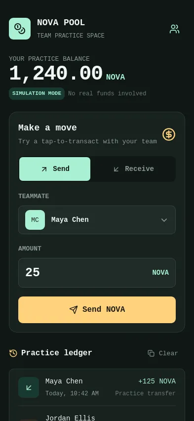 Team Crypto Wallet Sim