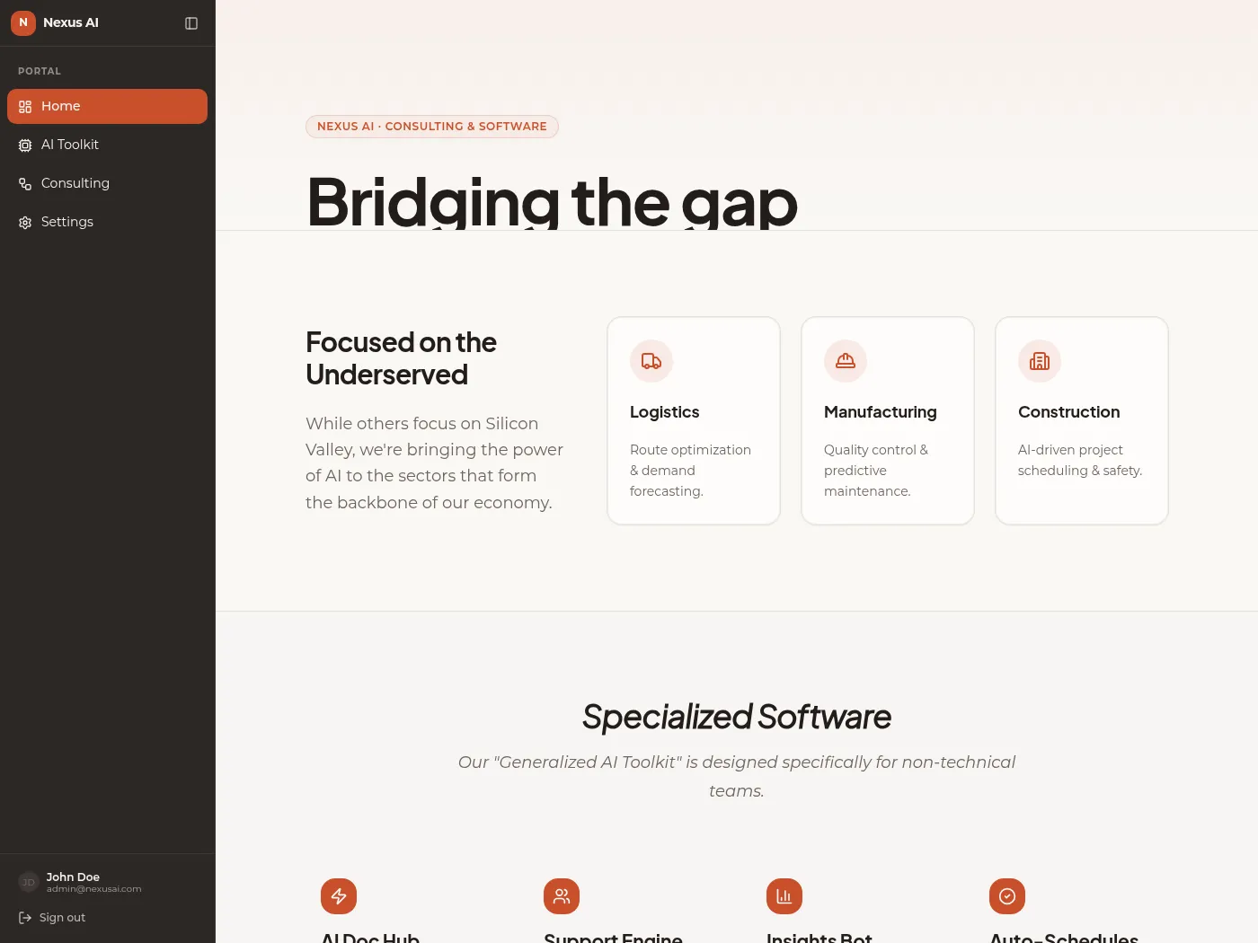 AI Consulting Portal