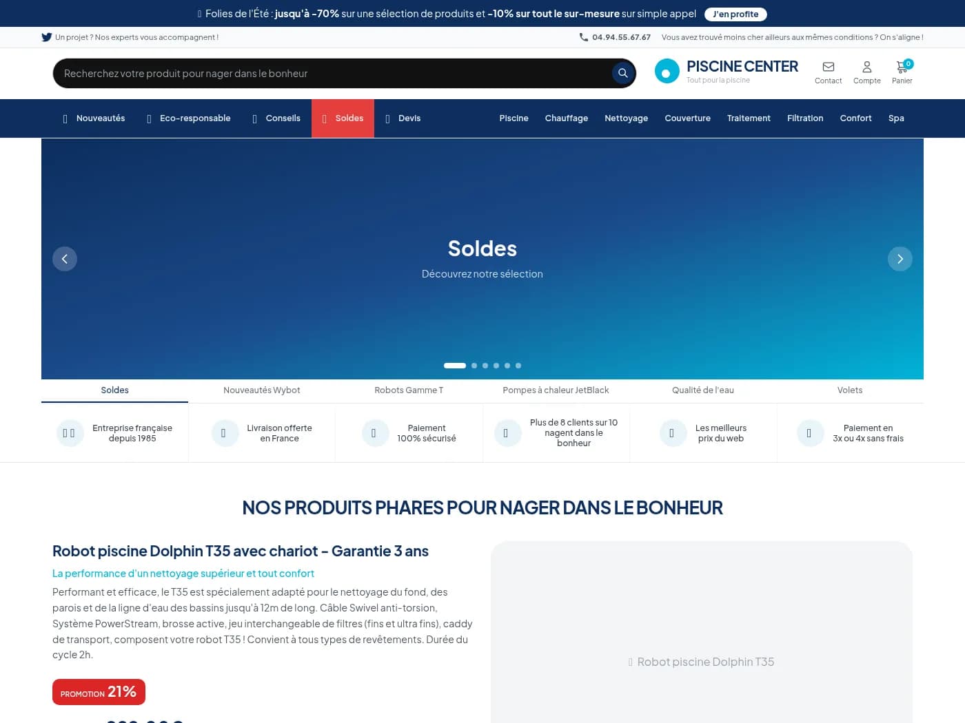Piscine Center Site Clone