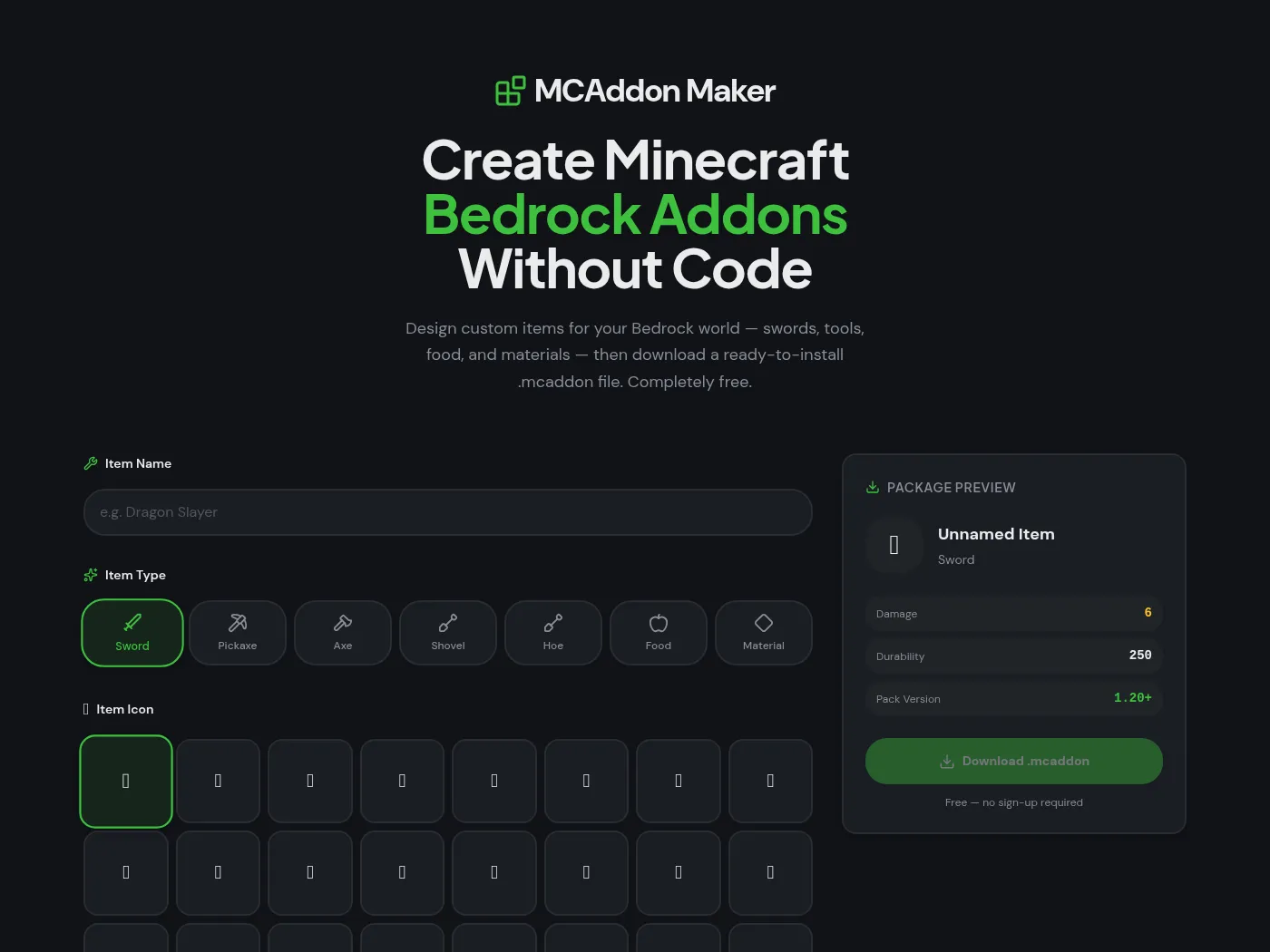 MCAddon Maker