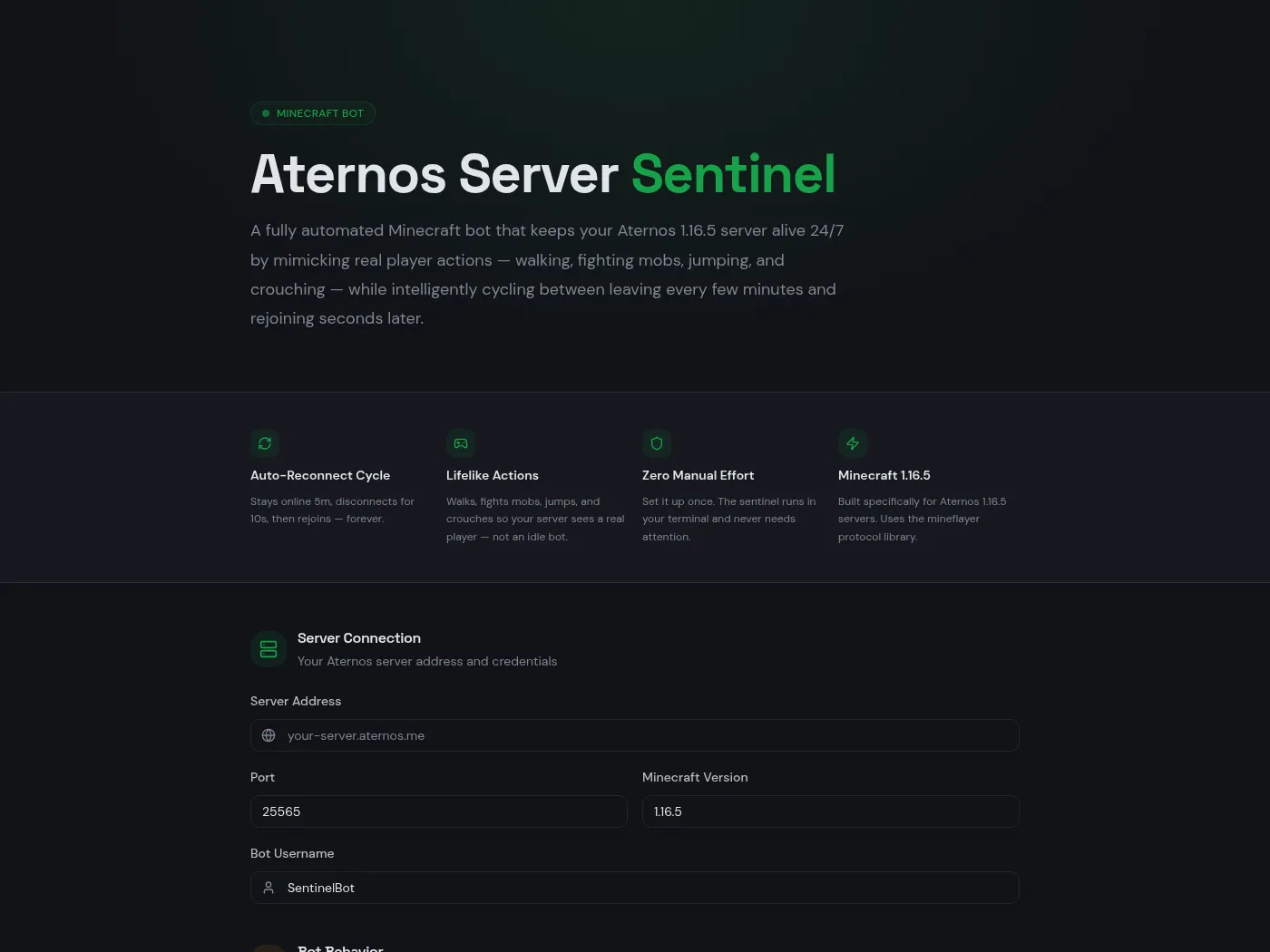 Aternos Server Sentinel